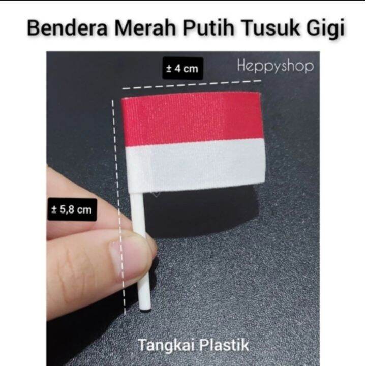 (per 10 pcs) Cake Topper Bendera Merah Putih 17 Agustusan Hiasan Kue ...