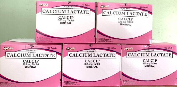 Calcium Lactate Calcip 325mg/100 tablets | Lazada PH