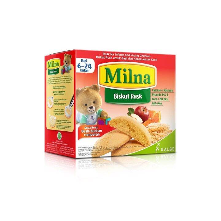 (HALAL) MILNA BISKUT RUSK 130G (BABY BISCUIT)(PERISA MIX FRUITS) | Lazada