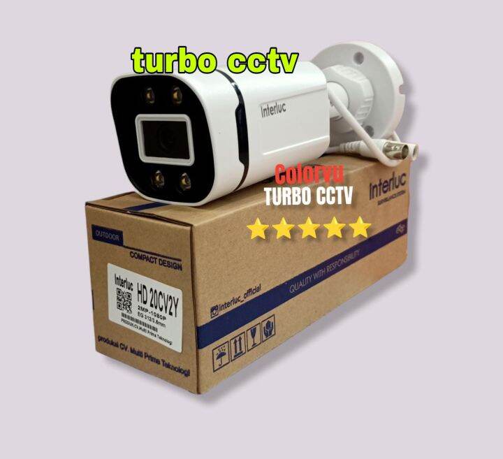 INTERLUC CCTV ANALOG AHD HD 2MP OUTDOOR NIGHT COLORVU - CAMERA | Lazada Indonesia