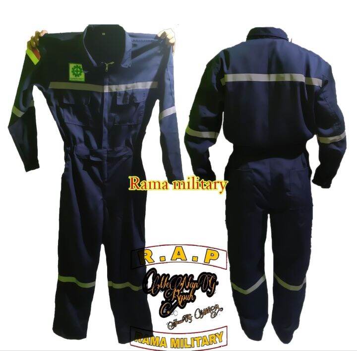 wearpack kerja proyek safety / bengkel / coverall /terusan / katelpak ...