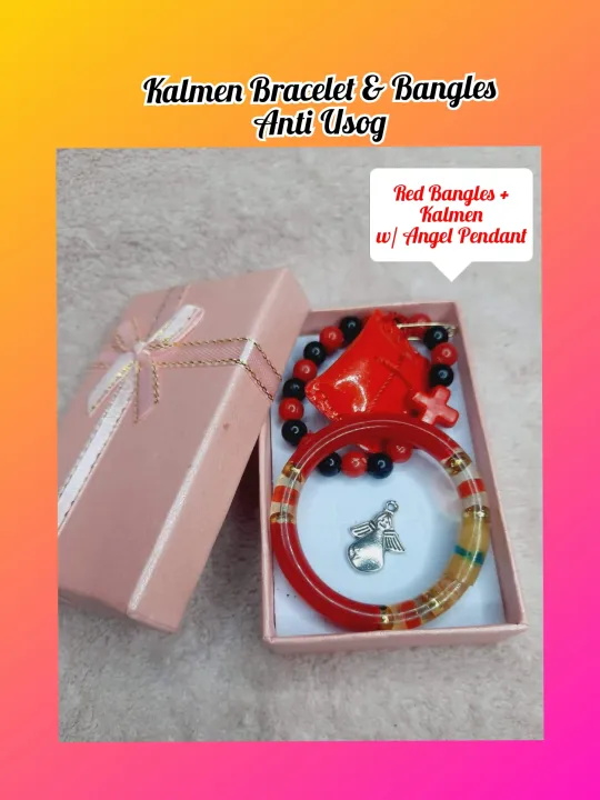 Bangles w/Angel pendant and kalmen KONTRA Usog | Anti Usog for Baby ...