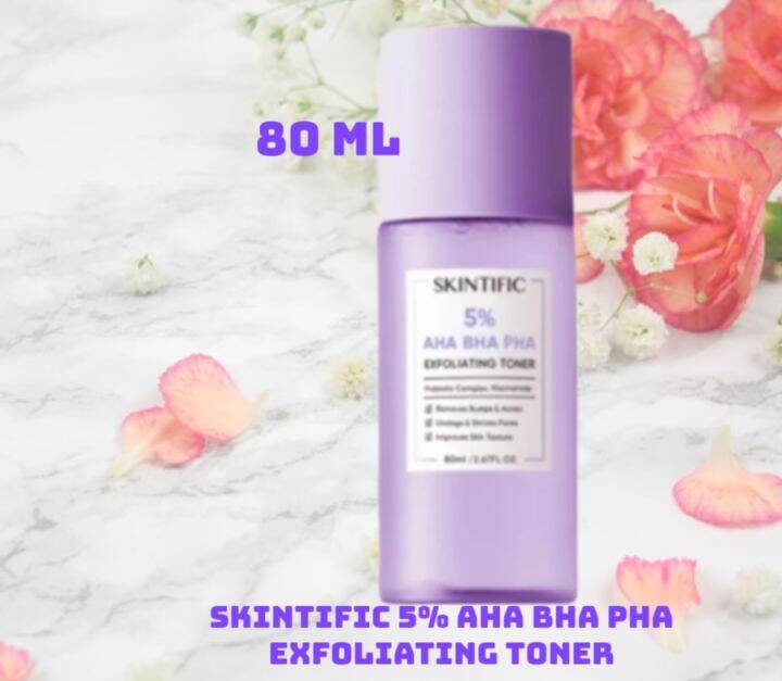 SKINTIFIC 5% AHA BHA PHA Exfoliating Toner - 80ml | Lazada Indonesia
