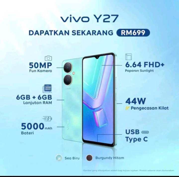 vivo Y27 4G [6GB Ram + 128GB Rom] 100% Original vivo Malaysia Set | Lazada