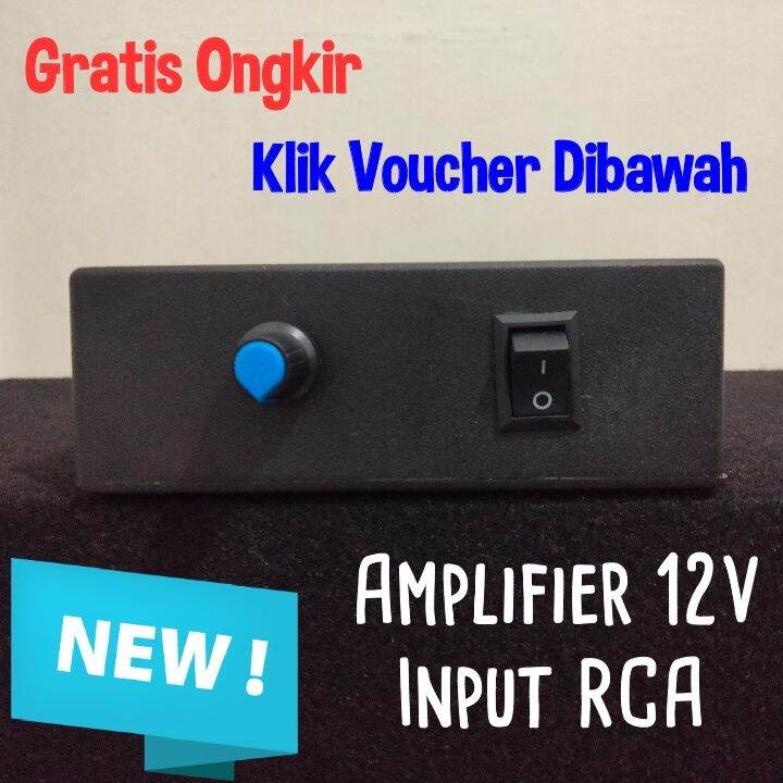 Amplifier Ampli Power Amplifier 12V Input RCA NON BLUETOOTH Bonus Kabel ...