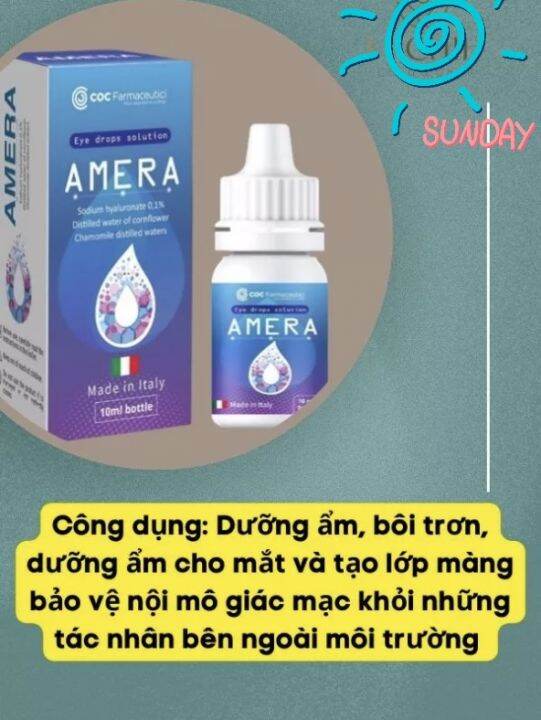 Nước nhỏ mắt lens AMERA làm dịu mắt, nước mắt nhân tạo cho kính áp tròng | Lazada.vn