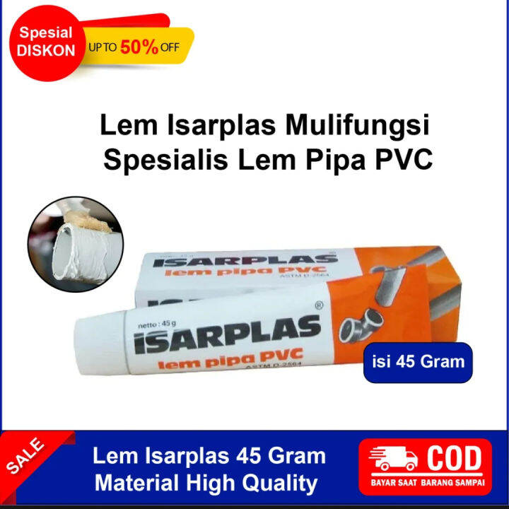 (lem) lem pvc isarplas odol / tube 45 gram lem pipa lem paralon | Lazada Indonesia