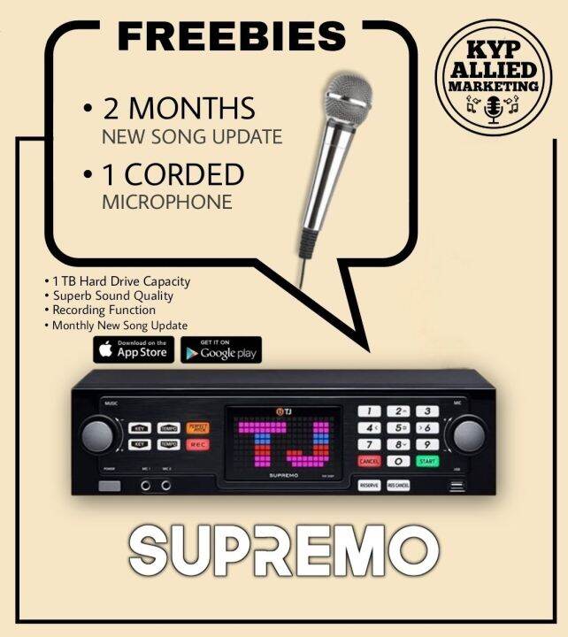 TJ Media TKR-306P II Supremo Karaoke Player I 1TB HDD I WIFI I New Song ...