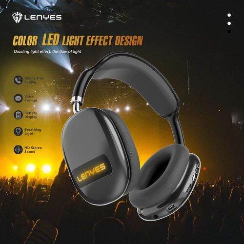 Headphone lenyes LH76 Bluetooth Wireless RGB Original HIFI Stereo ...