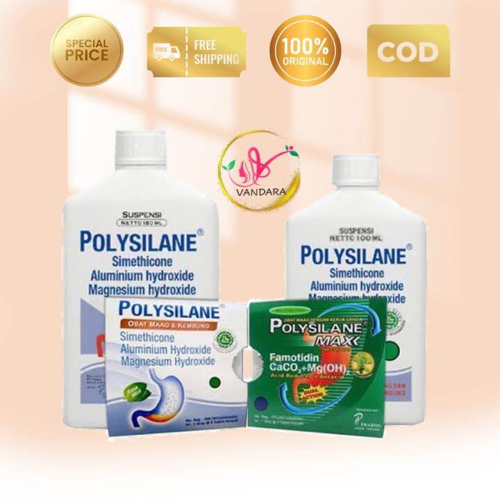 Polysilane Suspensi 100ml 180ml - Polysilane cair obat maag lambung dan ...