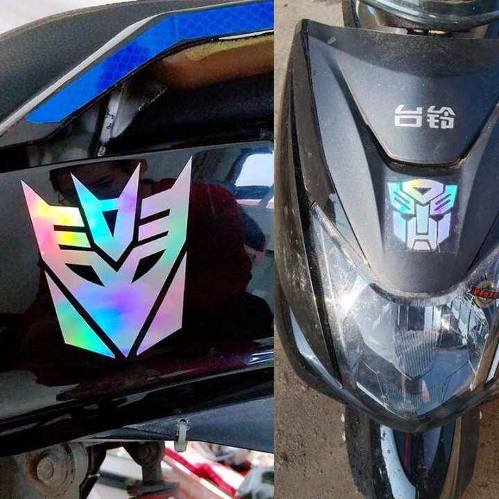 motorcycle laser sticker moto transformer autobot decepticon motosikal ...