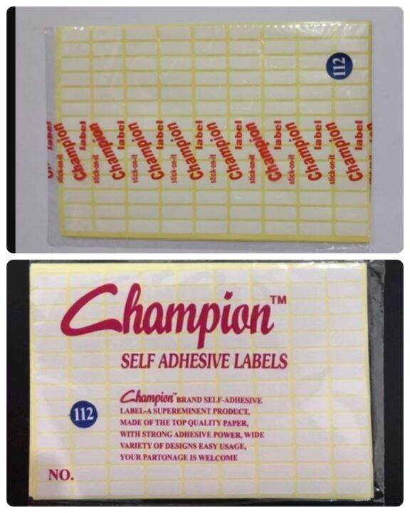 label harga/ nama/ sticker champion no 112 | Lazada Indonesia