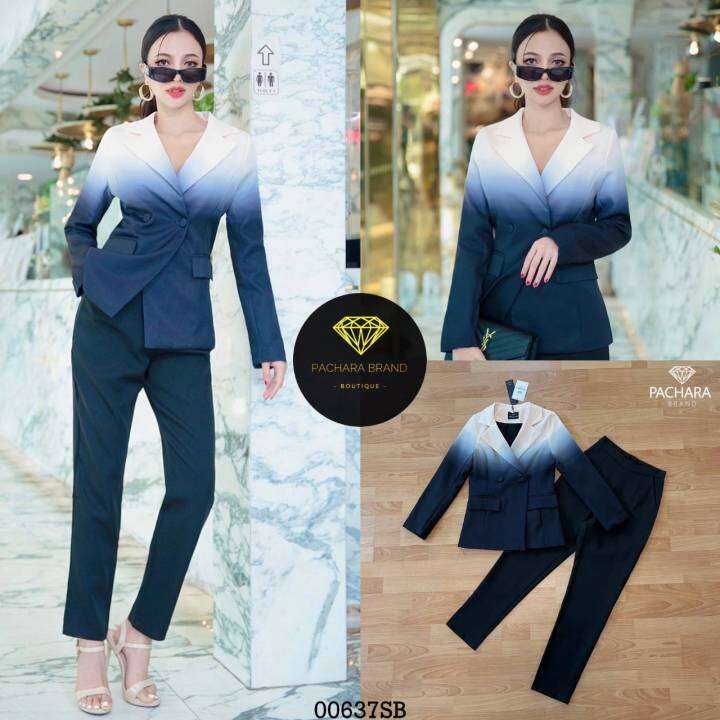 🍒🍒ป้าย Pachara🍒🍒เซท 2 ชิ้นเสื่อคลุมสูทไบ่สีทูโทน งานสวยผ้าเนื้อดีใส่สบาย | Lazada.co.th
