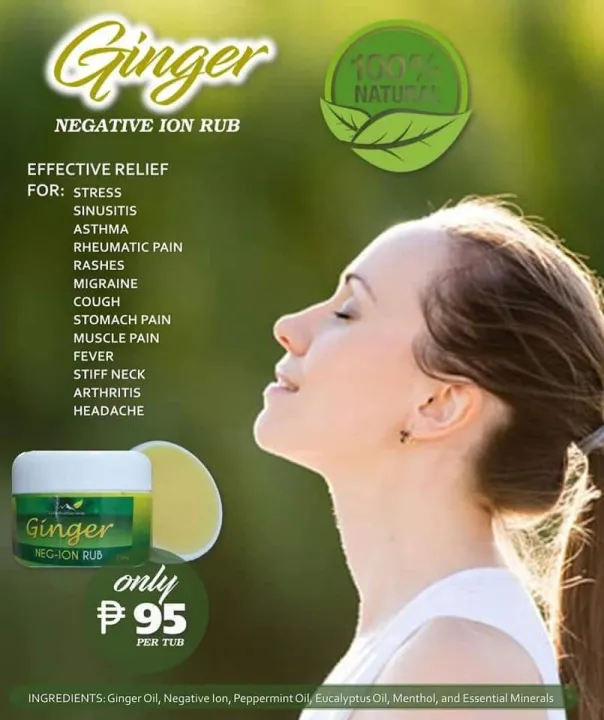 Ginger Negative Ion Rub 25grams | Lazada PH
