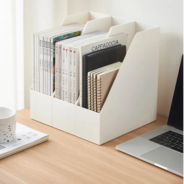 Ins Desktop Book Storage Box Frosted Storage Shelf Document Box ...