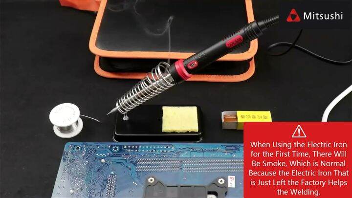 【Complete Set】Mitsushi 60W Electric Soldering Iron Kit Industrial Iron ...