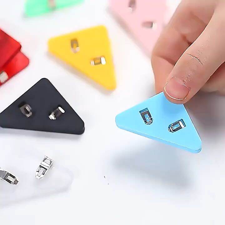 Plastic Transparent Triangular Clip Creative Right Angle Corner Clip ...