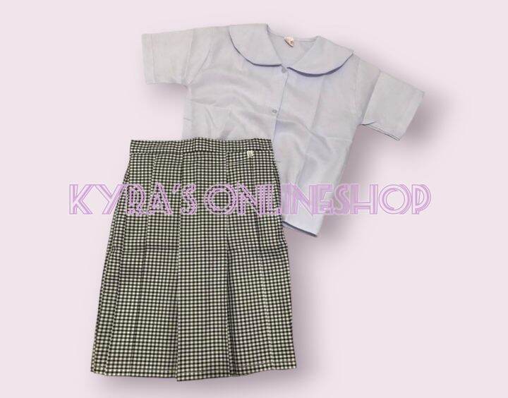 Terno Blouse and Palda School Uniform Black Checkered (Kids-Teens ...