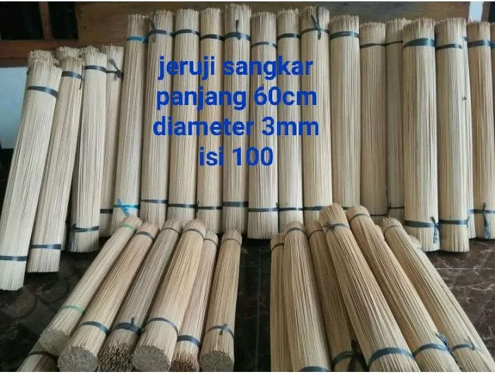 Jeruji sangkar bambu APUS semi kulitan diameter 3mm panjang 60cm isi ...