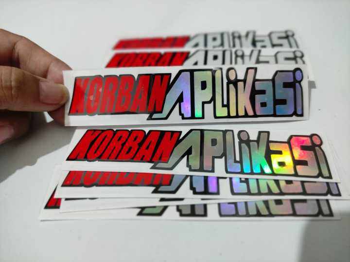 Sticker korban aplikasi cutting stiker acesoris dan variasi motor mobil ...