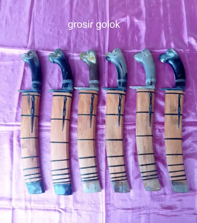 golok asli galonggong ukir mamanukan handle tanduk sapi | Lazada Indonesia
