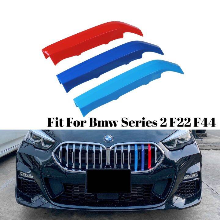 3 Color Grille แถบ 3 สีติดกระจังหน้ารถ BMW Series 2 2021-2022 F22 F44 ...