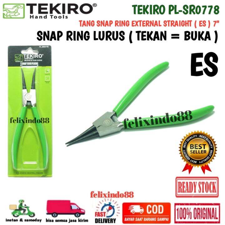 TANG SNAP/SNAP RING PLIERS ES 7" PL-SR0778 TEKIRO TEKAN BUKA | Lazada ...