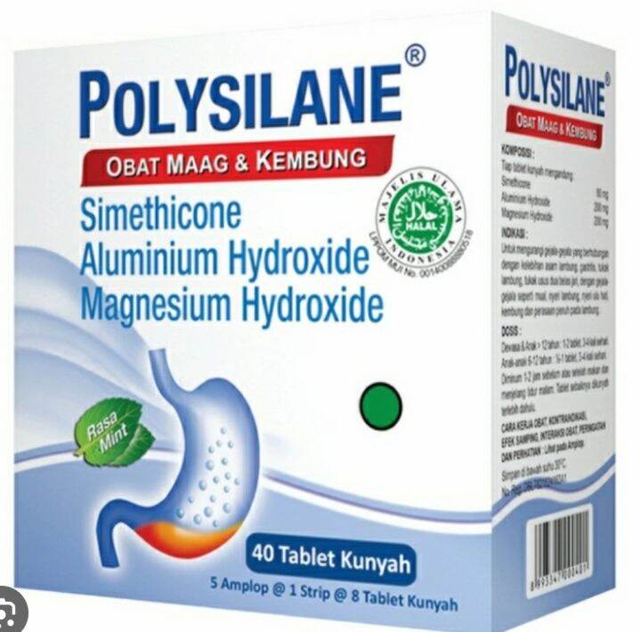 POLYSILANE TABLET Obat Kunyah untuk sakit maag | Lazada Indonesia