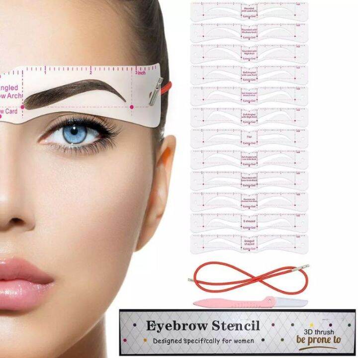 cetakan alis tali 12 model alis eyebrow stencil | Lazada Indonesia
