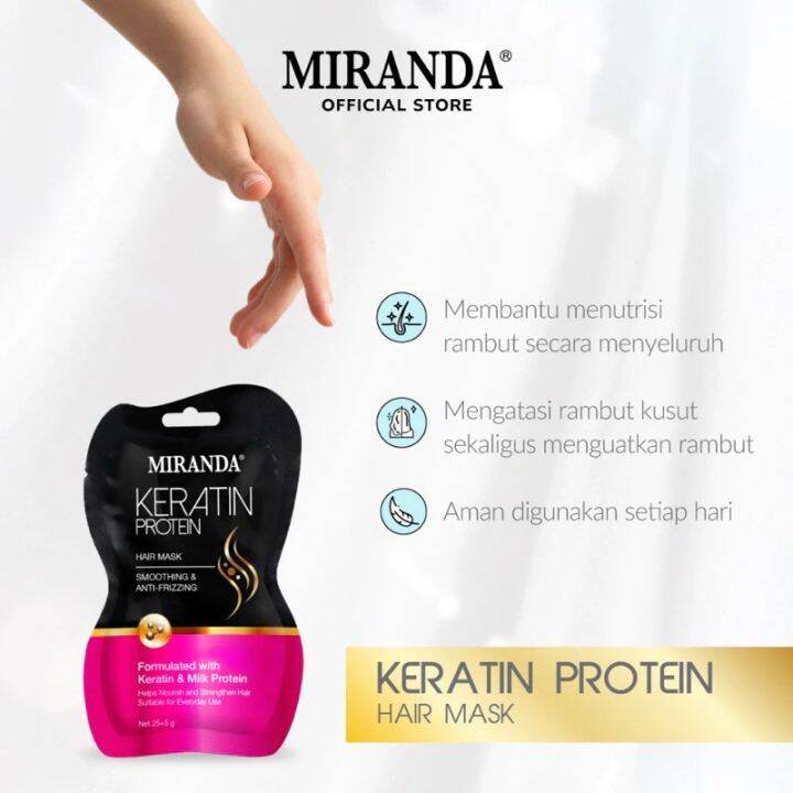 MIRANDA KERATIN PROTEIN HAIR MASK | Lazada Indonesia