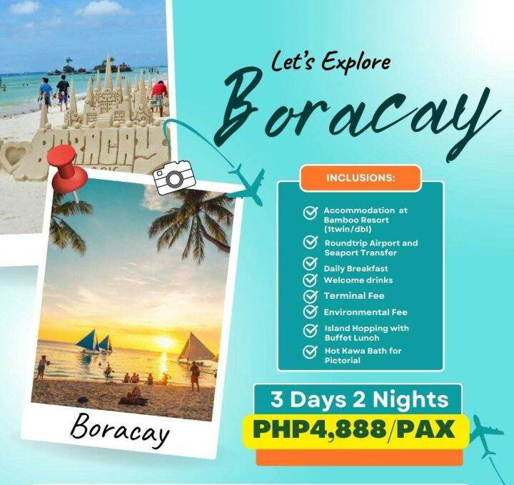 tour package BORACAY 3D/2N(09272321885) minimum of two person | Lazada PH