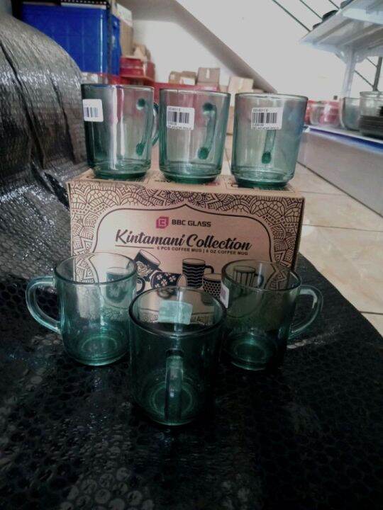 Gelas Beling / Mug Kaca / Gelas kopi dengan gagang harga lusinan ...
