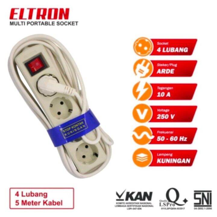 TERMINAL COLOKAN LISTRIK/PENYAMBUNG LISTRIK / STOP KONTAK 4 LUBANG ...