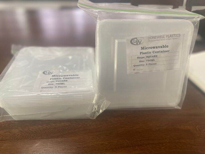 Microwavable Square 750ml x 5pcs | Lazada PH
