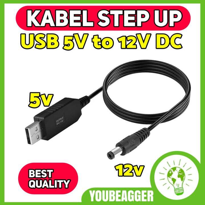 Kabel step up USB 5V DC to 12V power supply charger converter | Lazada Indonesia