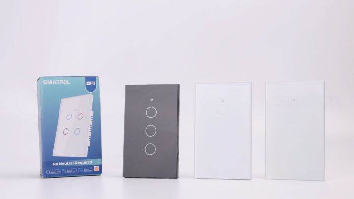 SMATRUL Wifi Smart Wall Light Switch, No Neutral need,Touch Control ...