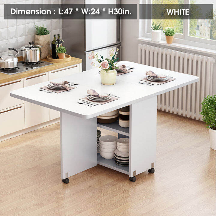 Foldable Dining Folding table household small rectangular simple and ...