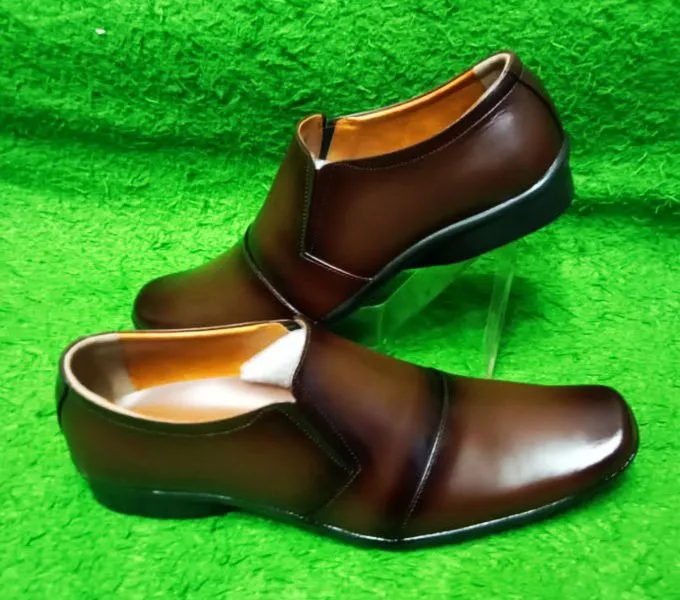 Sepatu pantofel formal kerja kantor pria pantopel bahan kulit bawah sol ...