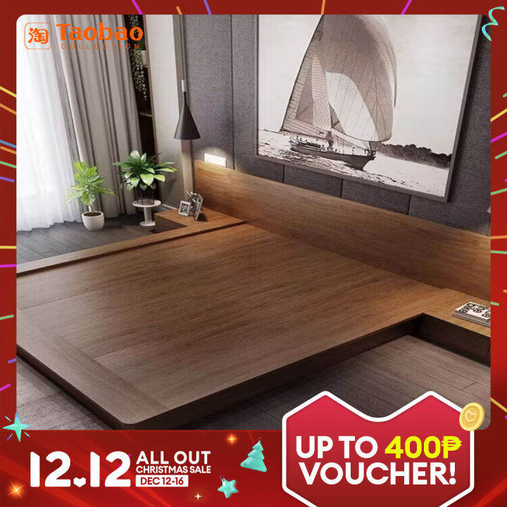 Minimalist Tatami Trundle Bed Solid Wood Japanese Platform Bed Solid Wood Bed Plate Tatami ...