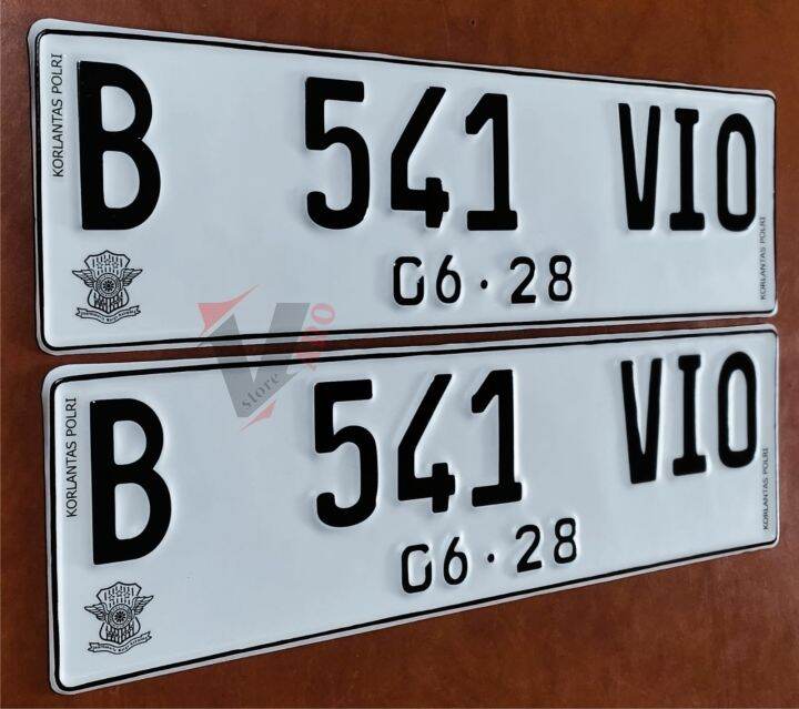 plat nomor mobil font Baru dan lama sepasang berlogo Samsat | Lazada ...
