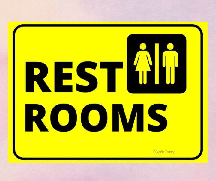 Signage Rest Rooms | Lazada PH