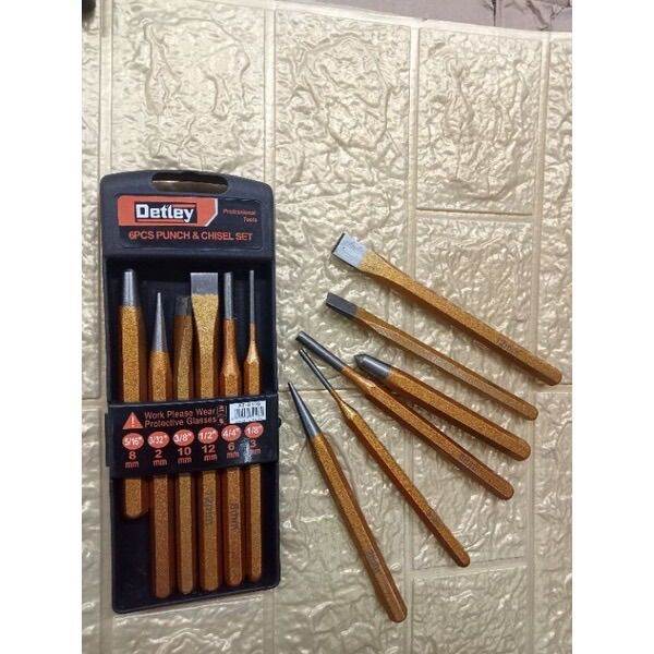 HEAVY DUTY 6PCS PUNCH AND CHISEL SET Good for Metal and Word Working ...