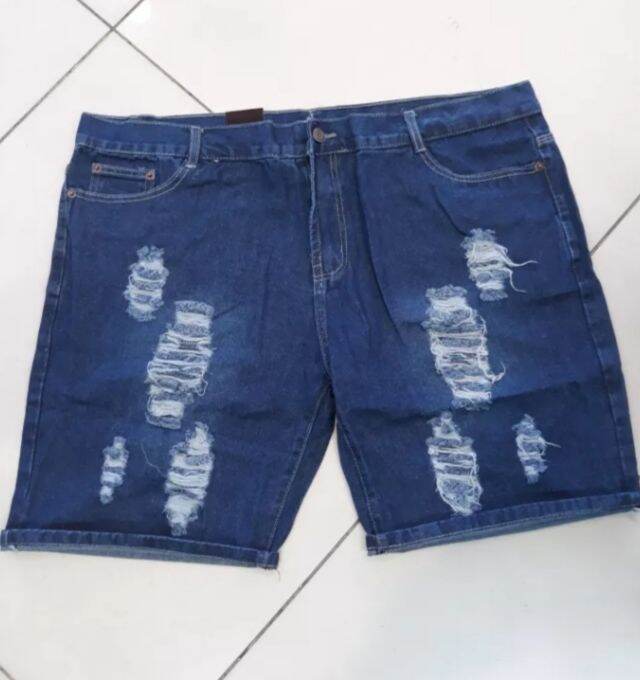 PLUS SIZE TATTERED BLUE RIPPED MAONG SHORT FOR MEN AND WOMEN (38,40 ...