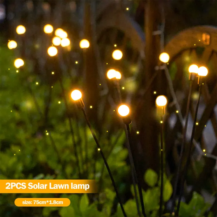 พลังงานแสงอาทิตย์ไฟ Led กลางแจ้งดอกไม้ไฟหิ่งห้อยไฟสวนภูมิทัศน์ไฟโคมไฟ