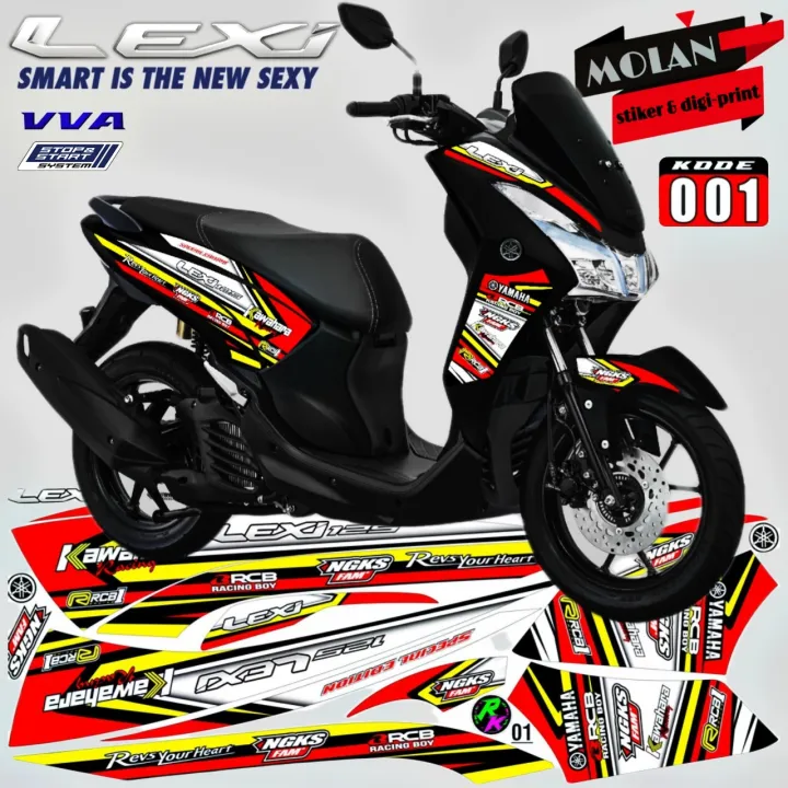 Decal Sticker Striping Variasi Yamaha LEXI 125 | Decal Lexi | Striping ...