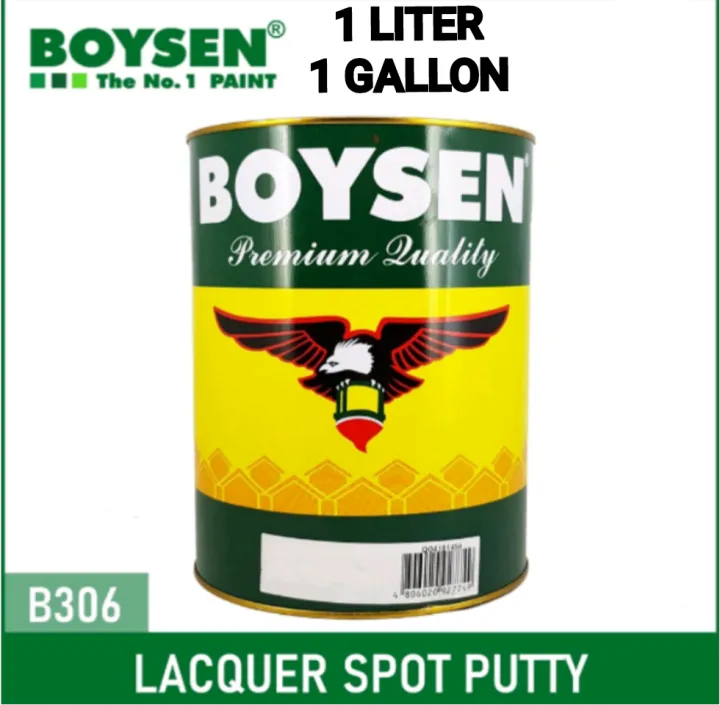 BOYSEN LACQUER SPOT PUTTY B306 LITER / GALLON PUTTY PANG TAPAL PARA SA KAHOY PANG CABINET ...