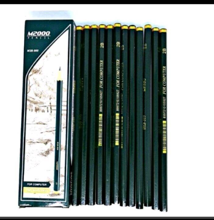 Pensil 2B M2000 for computer / pensil Station 2B (1 pak isi 12 pcs ...