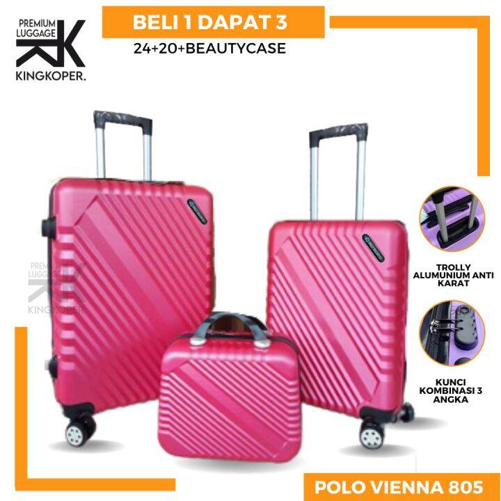 Koper Set 2 Polo Denmas 013 12+24inch Ukuran bagasi - koper polo - Tas ...