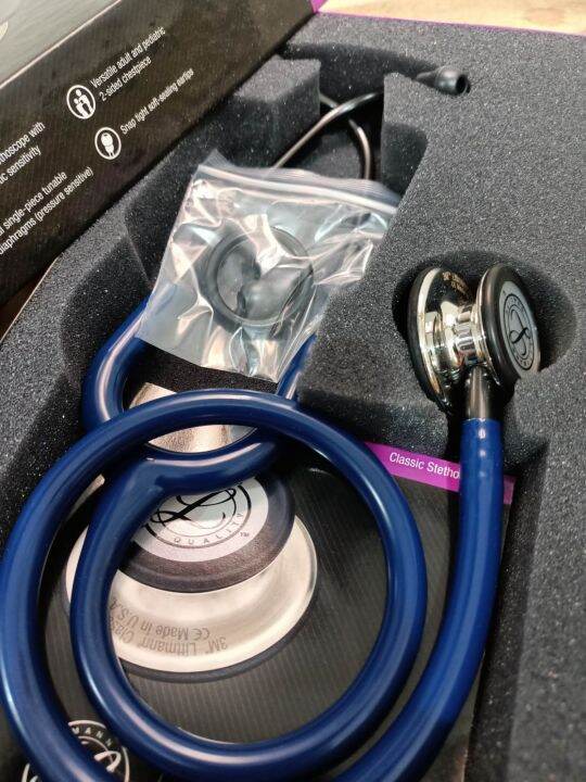 3M Littmann Classic III Stethoscope (5863)Navy Blue w/Mirror Finish ...