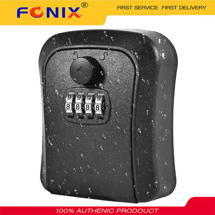 FONIX Key Lock Box, 4-Digit Combination Waterproof Portable Key Storage ...